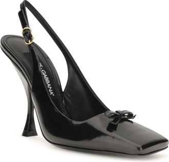 Dolce & Gabbana Leather Slingback Pump - Black