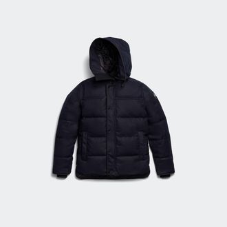 Canada Goose MacMillan Parka aus Wolle (M&auml;nnlich, Atlantic Navy Melange, L)