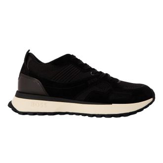 HUGO BOSS Jonah Run Sneaker f&uuml;r Herren, Leder (Schwarz)