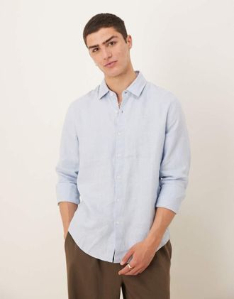 Abercrombie & Fitch Chemise élégante en lin - Bleu