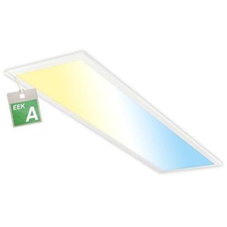 Briloner Panneau LED, classe énergétique A, 12,6W à 2860lm, télécommande, dimmable, CCT blanc chaud à froid, dalle led, panneau plafond, plafonnier, lustre sal