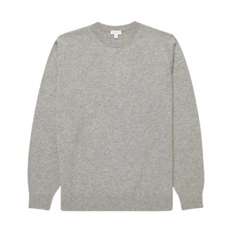 Sunspel Homme, Pulls, Gris, Taille: XL Pull Ras du Cou en Cachemire