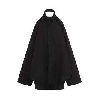 Balenciaga Oversized Poplin Hemd - - Blouses & Shirts - Damen - Schwarzk - 2XS