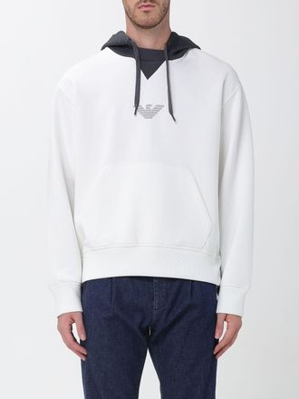 Emporio Armani Sweat &agrave; capuche oversize en coton avec logo Aigle