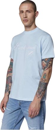 John Richmond Homme, Tops, Bleu, Taille: 2XL T-Chemises