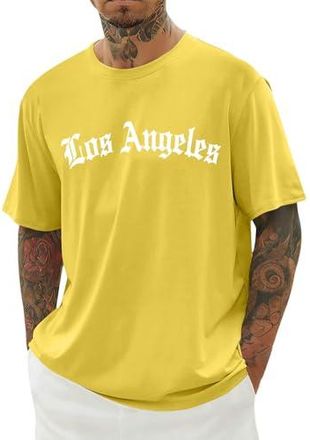 Generic T-shirts &agrave; col rond &agrave; manches courtes pour homme - L&eacute;ger - Pour les loisirs - Confortable et respirant - Extensible - Disponible dans de nombreuses co
