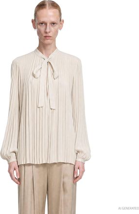 Tom Ford Pleated Viscose Crepe de Chine Shirt