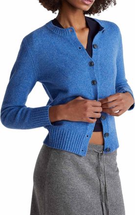 Benetton Damen Maglia Coreana M/L 103me500l Strickjacke, blau, XS