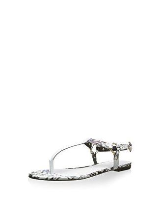 Just Cavalli Femme, Tong, SANDAL, Blanc Noir, 38 EU