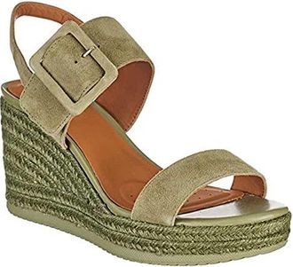 Geox D Ponza Espadrille Wedge Sandales, Pistache, 41 EU