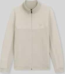 HUGO BOSS Regular Fit Strickjacke aus Viskose-Mix
