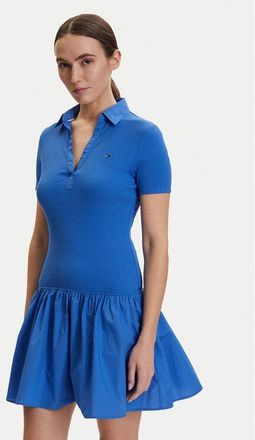 Tommy Jeans Kleid f&uuml;r den Alltag DW0DW22331 Blau Slim Fit