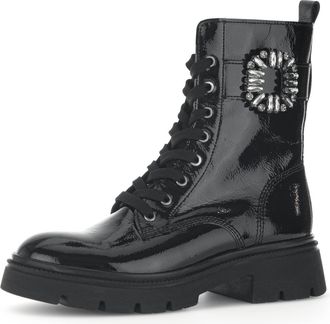 Gabor Damen Combat Boots, Frauen Stiefeletten,Wechselfu&szlig;bett,Best Fitting,Kurzstiefel,uebergangsschuhe,uebergangsstiefel,schwarz,37.5 EU / 4.5 UK