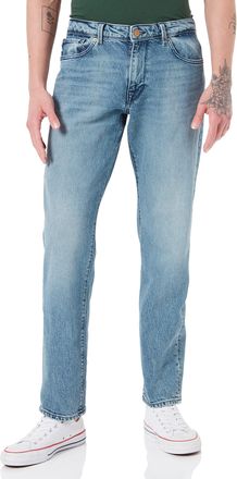 Selected Herren SLHSTRAIGHT-Scott 22610 LB ST JNS W NOOS Jeans, Light Blue Denim, 38/32