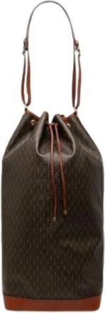 Saint Laurent Sac seau Pre-owned en toile - Femme - Pre-owned - Brun - Taille: ONE Size