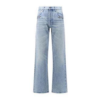 Gucci Schlaghose aus Baumwoll-Denim mit Horsebit-Detail - - Jeans - Herren - Blau - W30