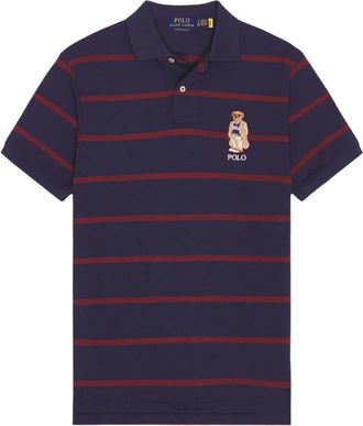 Ralph Lauren Homme, Tops, Bleu, Taille: L Polo de coupe ajust&eacute;e personnalis&eacute;e