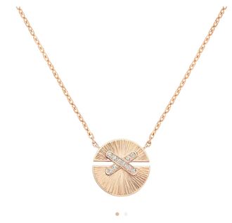 Chaumet Rose Gold Jeux de liens Harmony Small Model Pendant Necklace