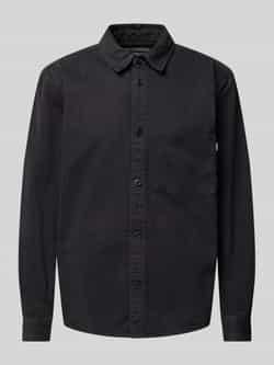 Review Regular Fit Freizeithemd mit Label-Detail