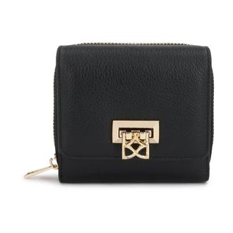 Kazar Kleine Geldb&ouml;rse aus Leder mit drei F&auml;chern - - Accessories - Damen - Schwarzk - ONE SIZE