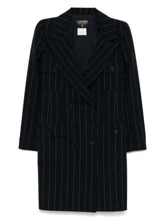 Chanel manteau croisé (1997) - Noir