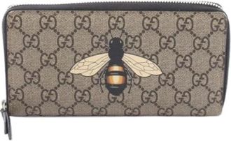 Gucci Portefeuille long (bi-pli) Pre-owned - Homme - Pre-owned - Brun - Taille: ONE Size