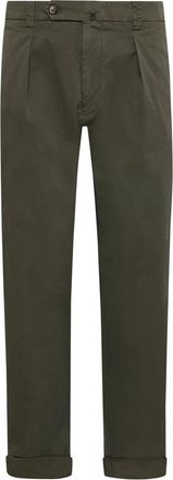 Berwich Chino Chiaia aus Baumwollstretch mit Bundfalte in