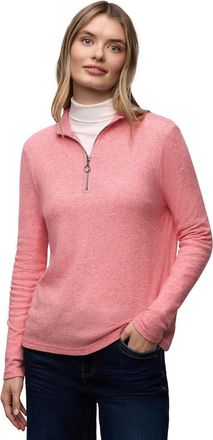 Street One Shirt mit Rippstruktur Striking Coral Mel. 44