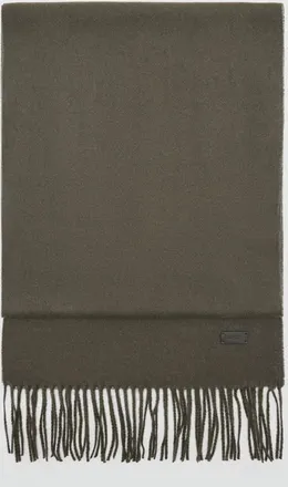 Mango &Eacute;charpe unie &agrave; franges kaki - Homme - Taille unique - MANGO MAN