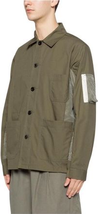 sacai Homme, Vestes, Vert, Taille: S Pocket Panelling Jacket