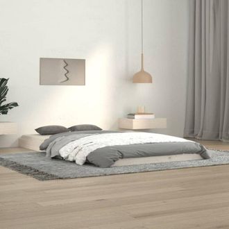 vidaXL Cadre de lit blanc 100x200 cm bois de pin massif