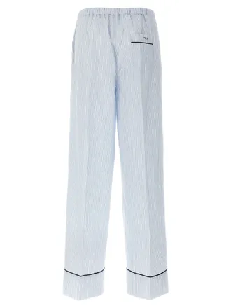 Prada Womens Blue Cotton Casual Pants