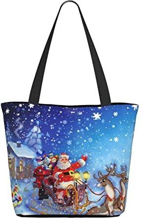 AOOEDM Sac &agrave; provisions pour femme avec renne de No&euml;l 33 x 27,9 x 17,8 cm. Le cadeau parfait pour la Saint-Valentin. Cest de la Saint-Valentin pour maman, fi