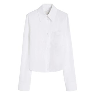 Sportmax Femme, Blouses et Chemises, Blanc, Taille: 38 FR Chemise Coupe Droite