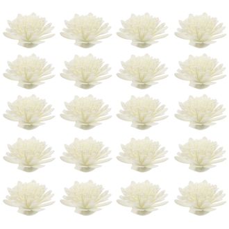 SOLUSTRE Tofficu 100 St&uuml;ck Aromatherapie Diffusorblumen Chrysantheme aus Pe Wei&szlig; Duftender Raumduft f&uuml;r &Auml;therische &Ouml;le Zubeh&ouml;r f&uuml;r Diffusorst&auml;bchen Dekoration 