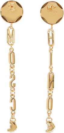 Moschino Logo Earrings - Gold