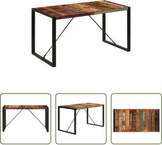vidaXL vidaXL Rustikaler Esszimmertisch - Esstisch 140x70x75 cm Altholz Massiv
