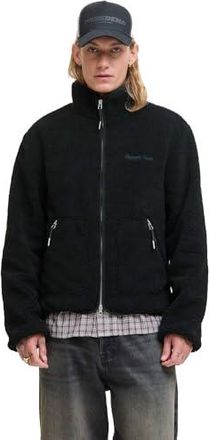 Jack & Jones Jornorrebro Teddy Veste pour homme Noir Taille XL, Noir, x_l