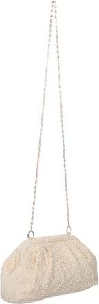 BESTONZON Pochette de Soir&eacute;e Tiss&eacute;e &agrave; la Main pour Femme Petite Pochette Nuage en Couleur Cr&egrave;me avec Cha&icirc;ne Amovible Paquet &agrave; Main &Eacute;l&eacute;gant pour Mariage et Plage