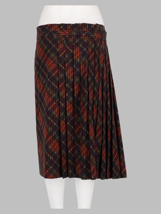 Dries Van Noten Asymmetric Pleated Skirt - Multicolor
