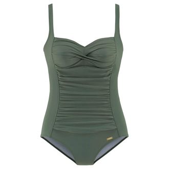 Lascana Damen Badeanzug Raffung, Softcups, Verstellbare Tr&auml;ger