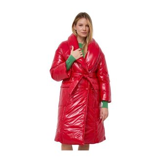 Patrizia Pepe Femme, Manteaux, Rouge, Taille: 38 FR Manteau matelass&eacute; &agrave; double boutonnage