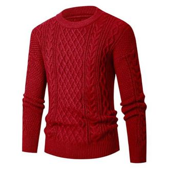 Generic Pull pour homme &agrave; manches longues en tricot Pull Hauts Sweat-shirt Homme Automne et Hiver Mode Sweatshirt Regular Edition &Eacute;paule Manches Pull Couleur 