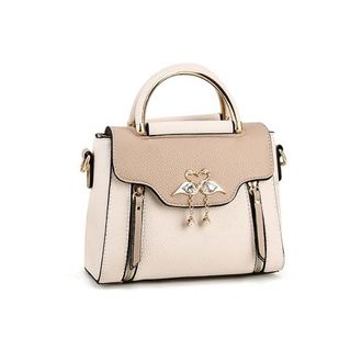 Nicole & Doris Sac &agrave; Main Femme Bandouli&egrave;re Sac Petite Capacit&eacute; a la Mode Sac Mignon Fille Sac Port&eacute;s Epaule PU Cuir Sac D&eacute;paule Sac Besace Beige et Kaki