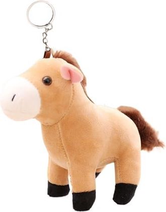 Generic Co&ucirc;t du porte-cl&eacute;s cheval - Porte-cl&eacute;s de de chevaux, pendentif cl&eacute; en peluche animal Doll | Horse Animal Key Chain, nouveaut&eacute; des cl&eacute;s pour les amour