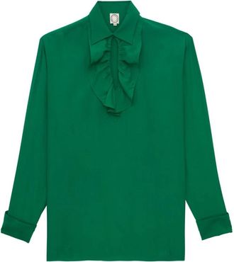 Ines De La Fressange Femme, Blouses et Chemises, Vert, Taille: 38 FR Chemise Ortiz