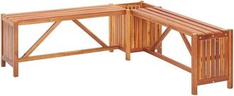 vidaXL Vidaxl - Banc de jardin avec jardini&egrave;re 117x117x40 cm - Bois dacacia massif trait&eacute; - R&eacute;sistant aux intemp&eacute;ries - Pour fleurs et plantes