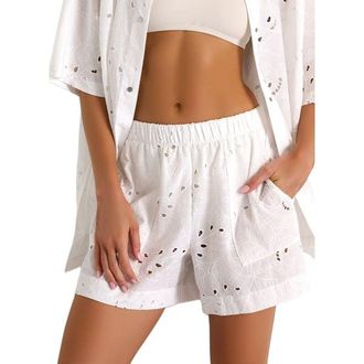 Shan Short Lili broderie feuille