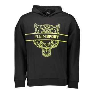 Plein Sport Homme, Sweatshirts et sweats &agrave; capuche, Noir, Taille: 2XL Sweat &agrave; Capuche Noir Manches Longues Imprim&eacute; Contraste