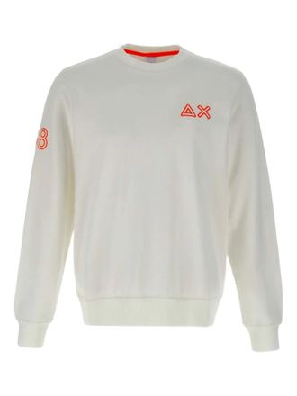 Sun 68 Sweatshirt mit Logo-Stickerei - Weiß
